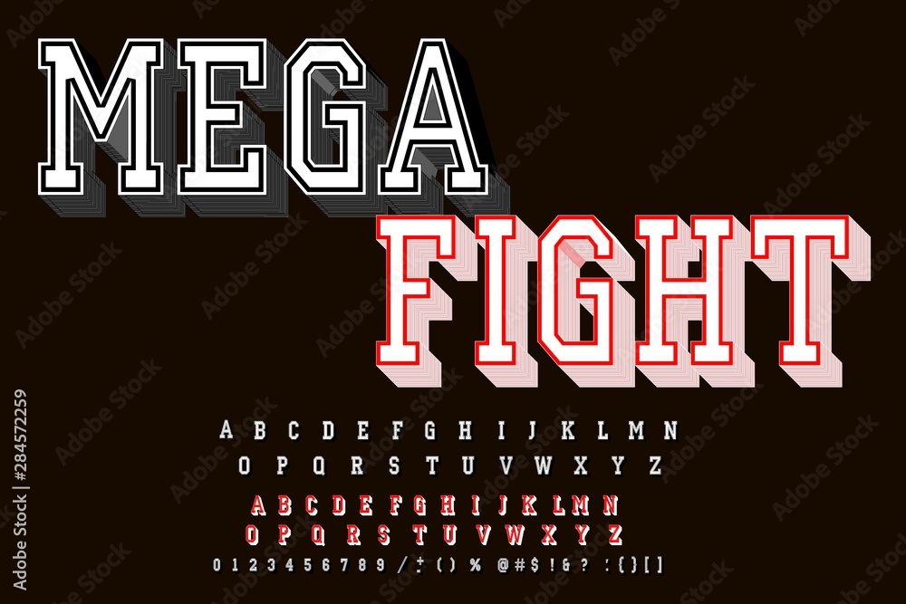 Retro computer game alphabet font. Pixel gradient oblique letters and ... Retro computer game alphabet font. Pixel gradient oblique letters and ...