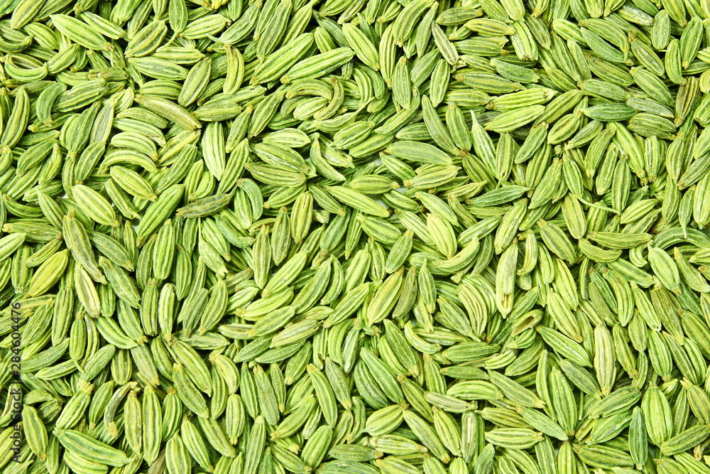 dried fennel seeds or Saunf herb texture background,top view Stock ...