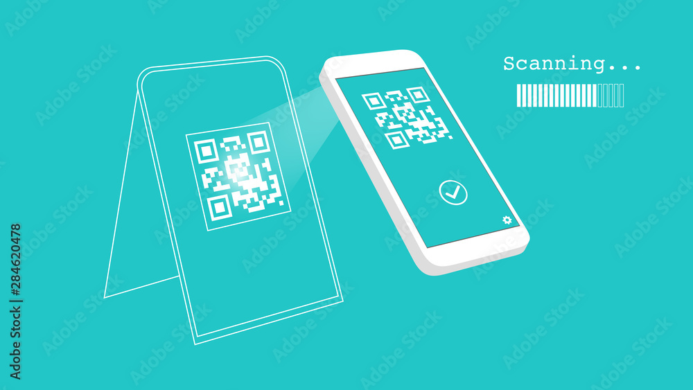 Scan QR Code Stock Vector | Adobe Stock