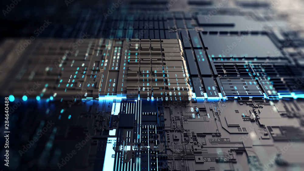 Binary code background/Abstraction illustration binary code strings are ...