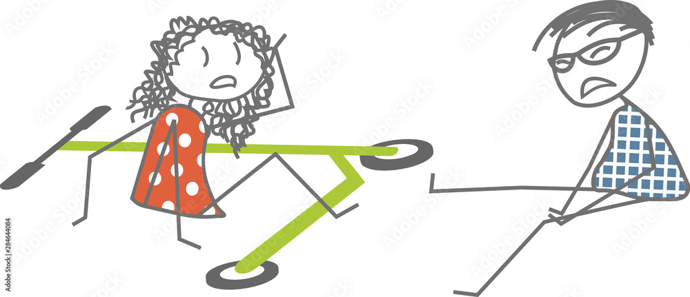 scooter accident with a pedestrian Stock Vector | Adobe Stock