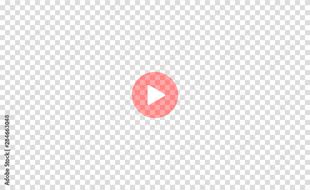 Vector Illustration of the red video player sign or movie media play ...