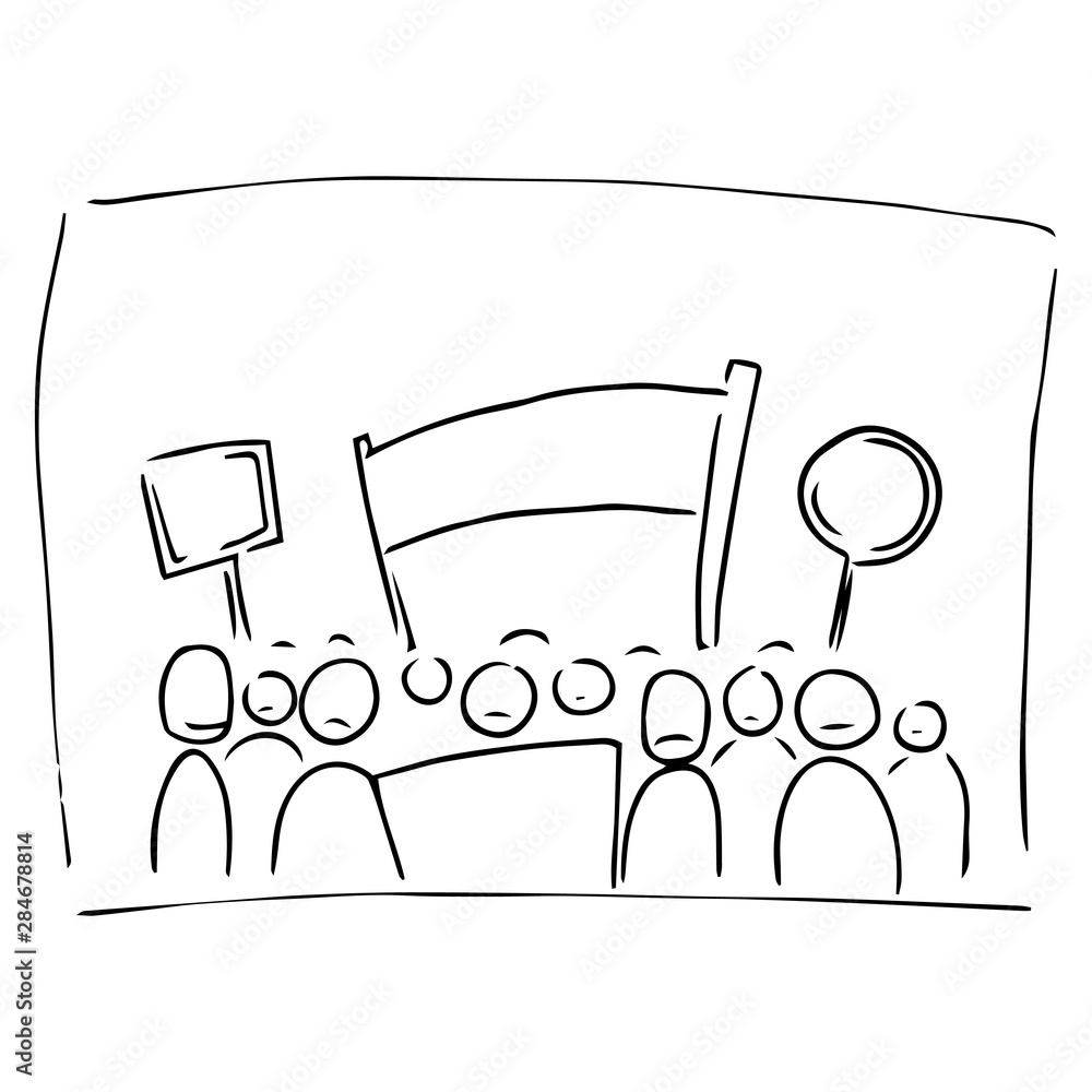 Cartoon Crowd Of People