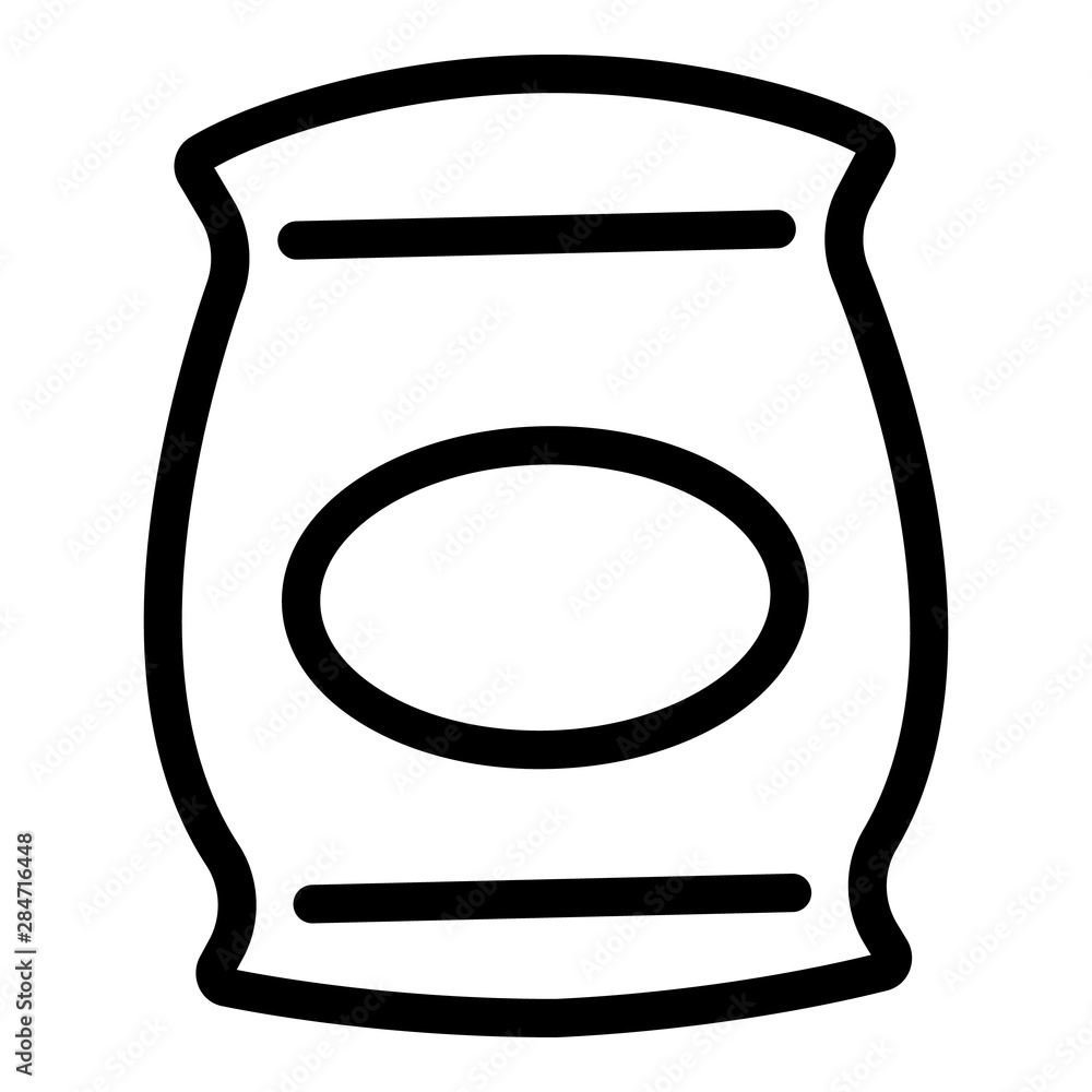 Rice sack icon. Outline rice sack vector icon for web design isolated ...
