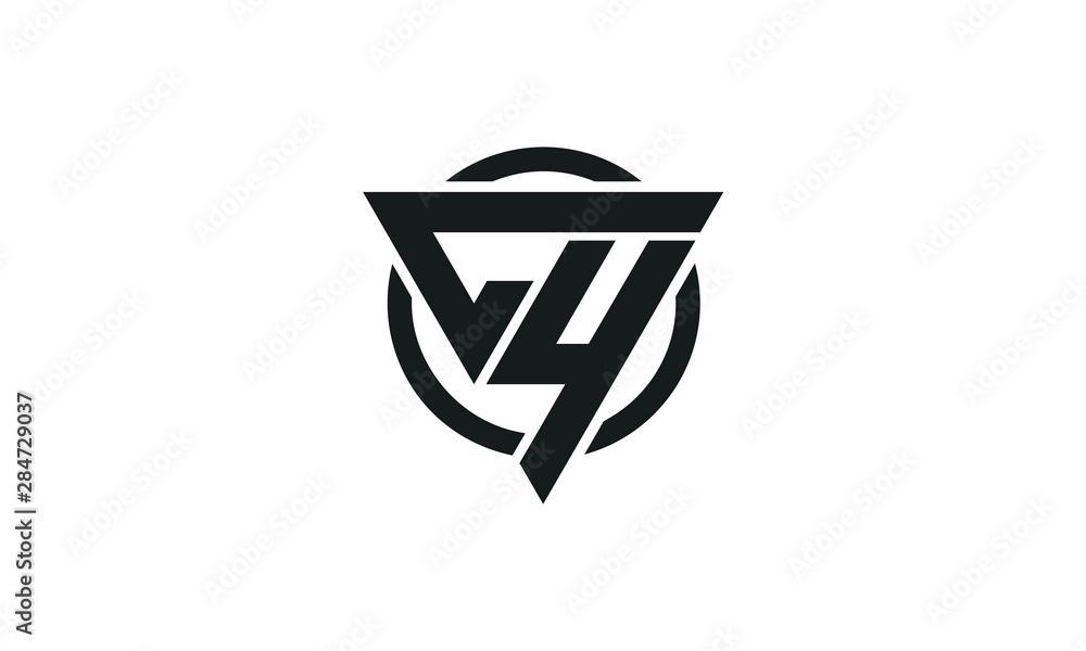 CY, YC, C4, 4C Logo; Super Hero Concept Triangle Circle Vector High ...
