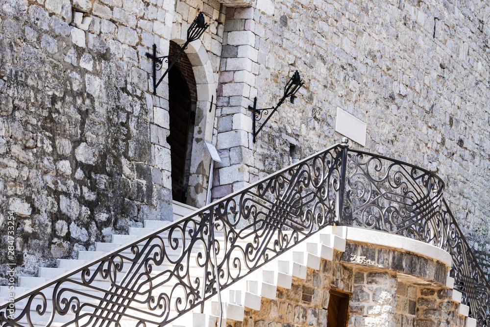 The medieval castle of the town of Budva, dedicated to Santa Maria ...