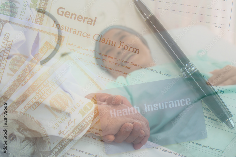 background of cancer patient wearing headscraf with doctor after chemo ...