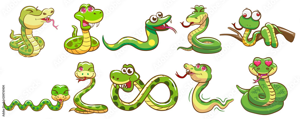 snake vector set graphic clipart design Stock Vector | Adobe Stock