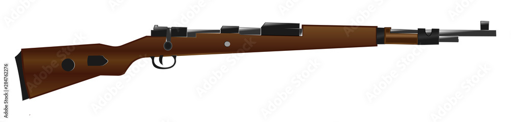 Kar98k vector. Old rifle isolated. Stock Vector | Adobe Stock