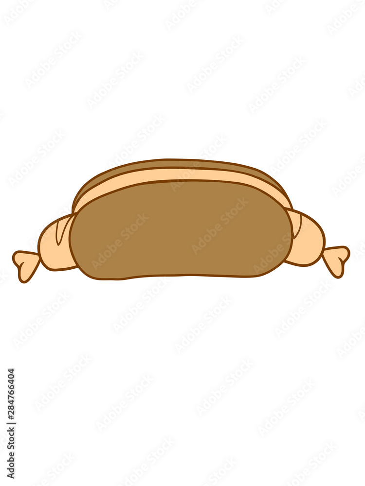 bratwurst würstchen wienerle hot dog brötchen brot comic cartoon ...