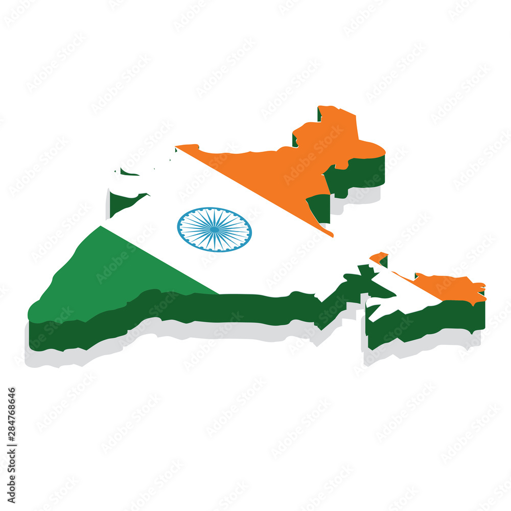 Map India isometric concept. 3d flat illustration of Map India. map of ...