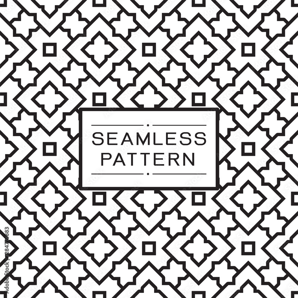 Vector seamless pattern and modern stylish texture with repeating Thai ...