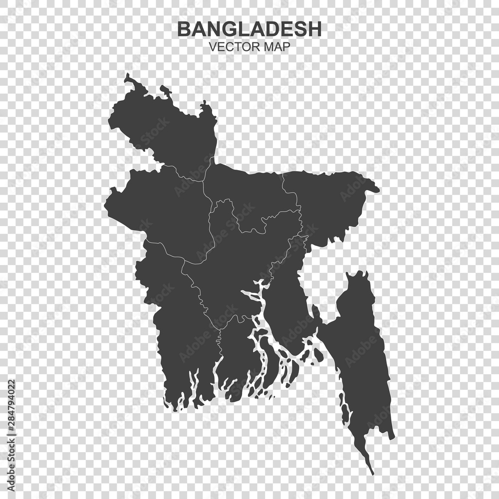 map of Bangladeshon on transparent background Stock Vector | Adobe Stock