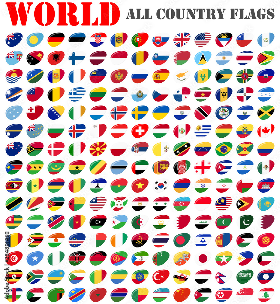 all country flags of the world Stock Vector | Adobe Stock
