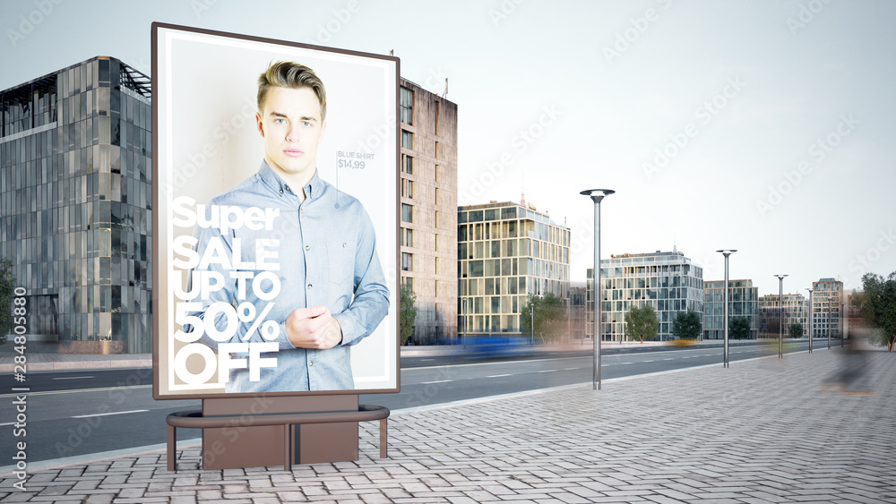 fashion sale advertising billboard mockup Stock Photo | Adobe Stock