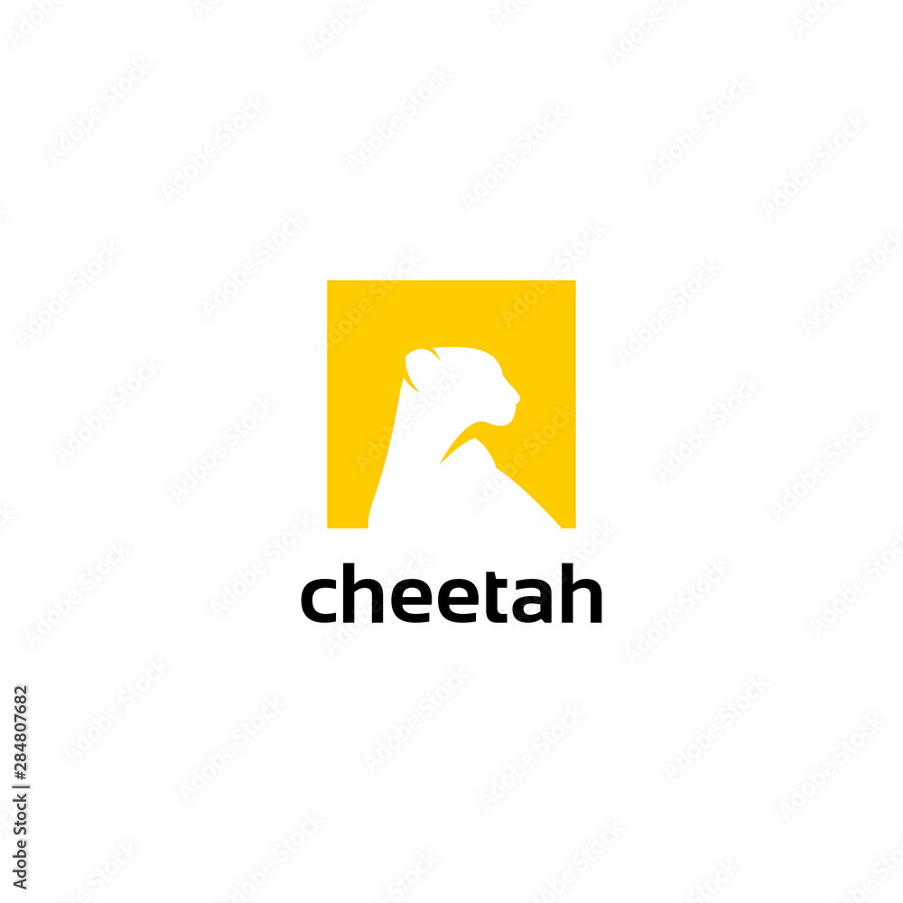 cheetah logo design Stock Vector | Adobe Stock