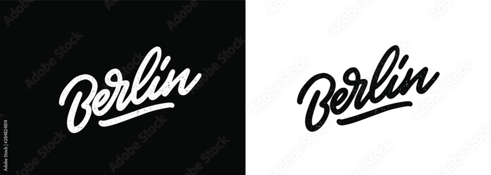 Berlin handwritten city name.Modern Calligraphy Hand Lettering for ...