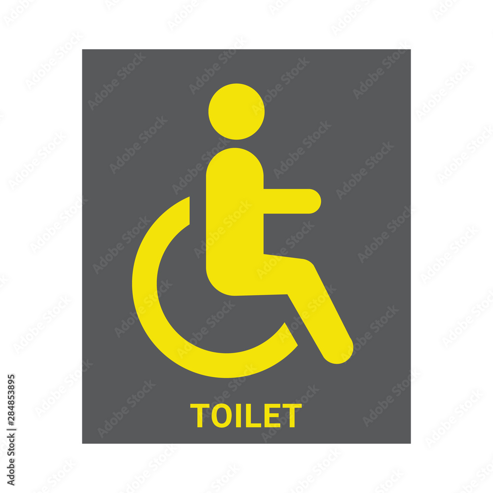Disabled toilet sign vector illustration Stock Vector | Adobe Stock