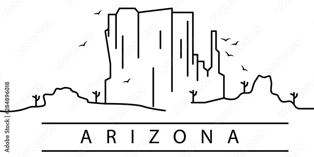 Arizona city line icon. Element of USA states illustration icons. Signs ...