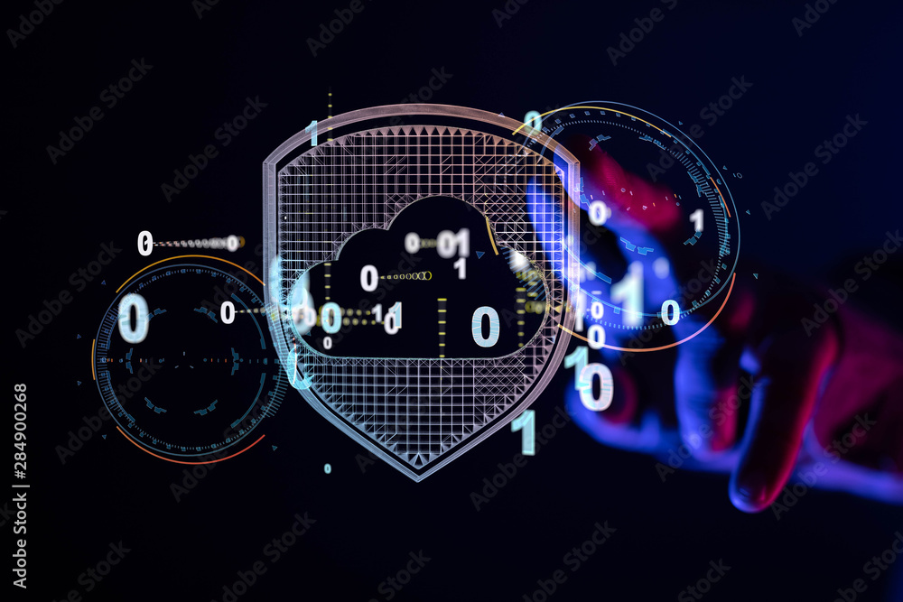 Data sorting flow process. Big data stream futuristic infographic ...