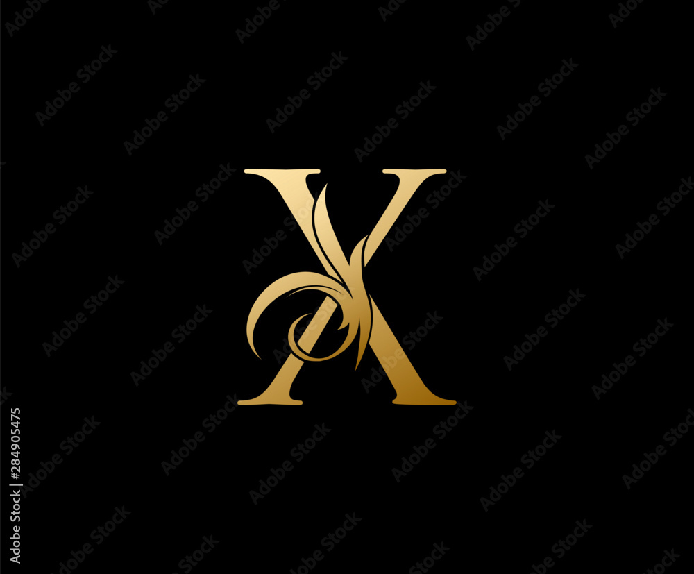 Gold Letter X Logo Icon design. Perfect for fashion, Jewelry, Beauty ...