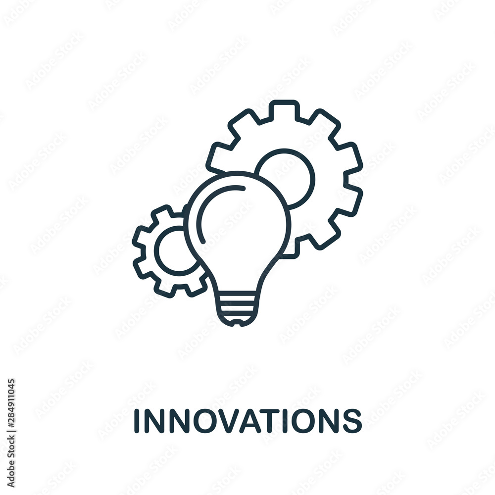 Innovations outline icon. Thin style design from startup icons ...