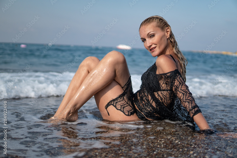 Beautiful Lay On The Beach The Clouds Are A Gentle Blue Hue The Waves