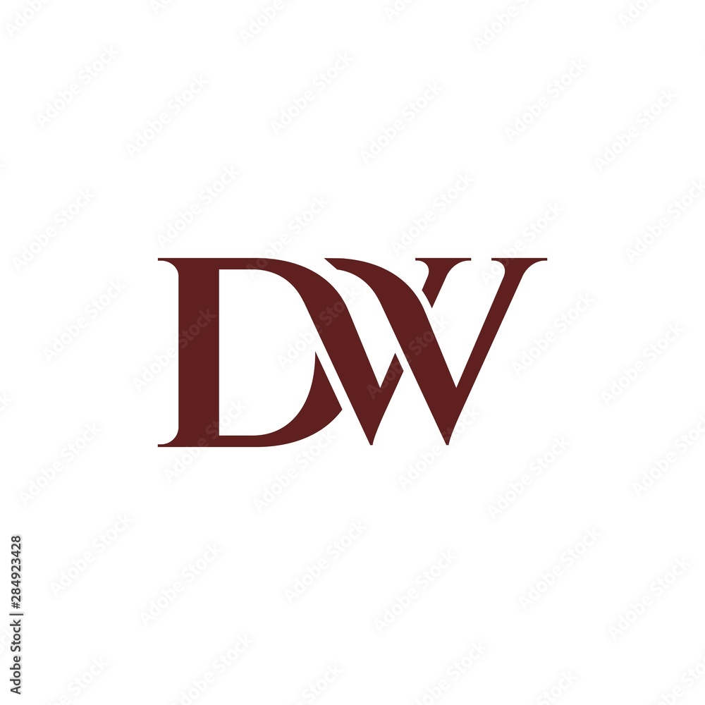 Beautiful DW logo design inspiration Stock Vector | Adobe Stock