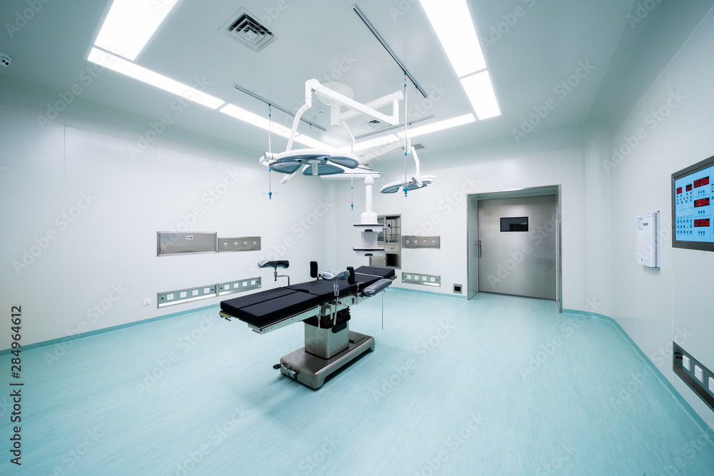 Equipment and medical devices in hybrid operating room blue filter ...