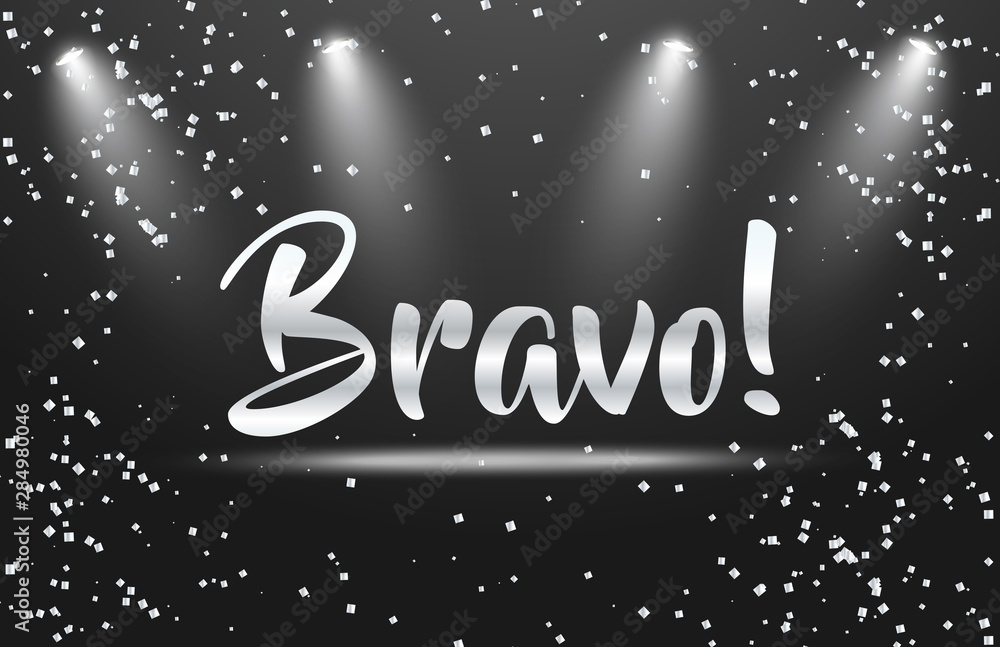 Bravo text vector banner design. Stock Vector | Adobe Stock