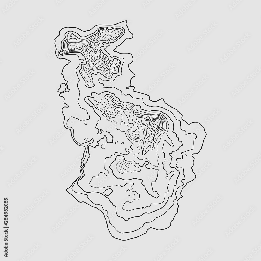 Topographic Map Vector Illustration Contour Map Background Stock Vector Adobe Stock