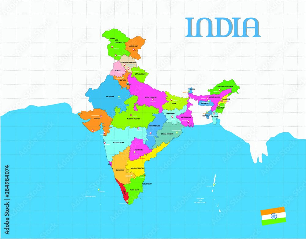 NEW INDIA MAP 2019 ( jammu and kashmir and ladakh union territory ...