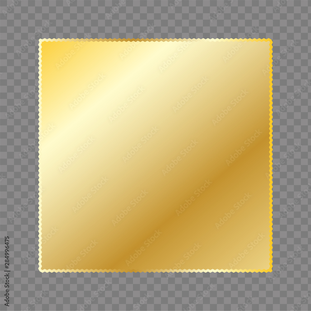Gold rectangular seal. Vector Stock Vector | Adobe Stock
