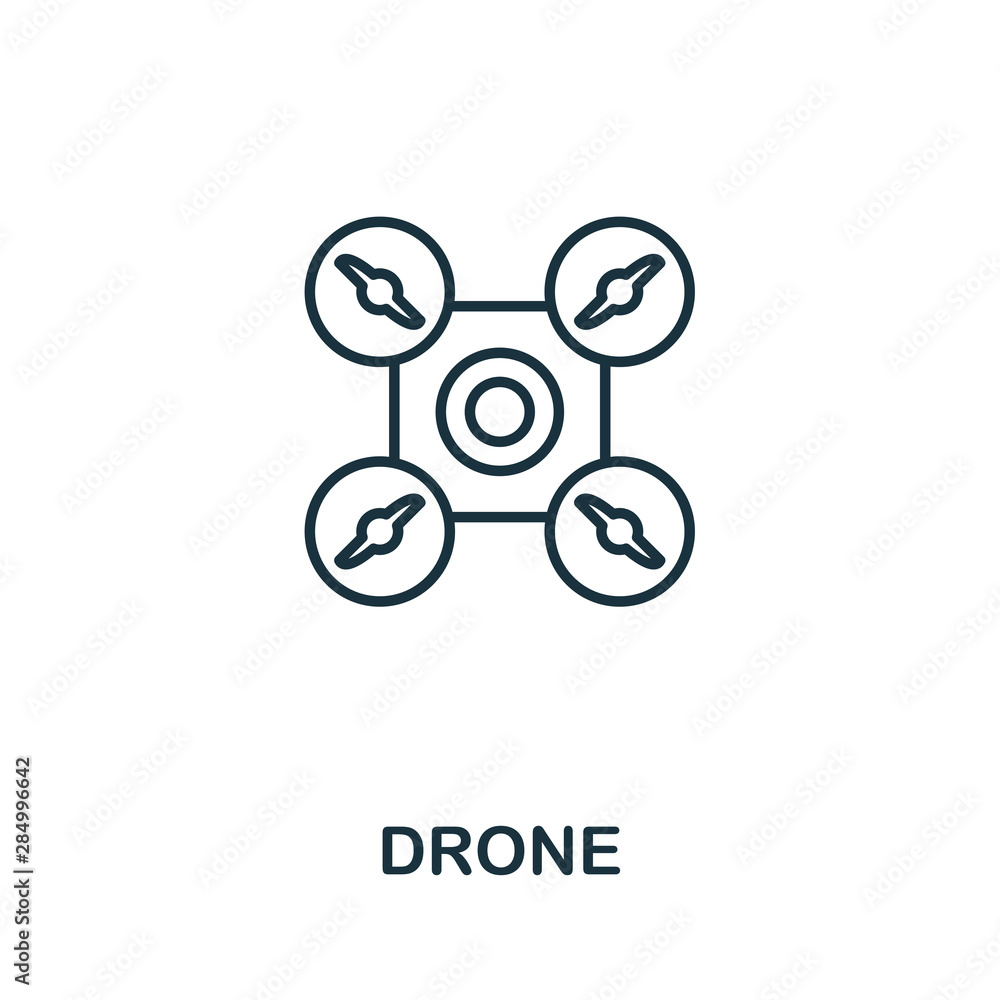 Drone outline icon. Creative design from smart devices icon collection ...