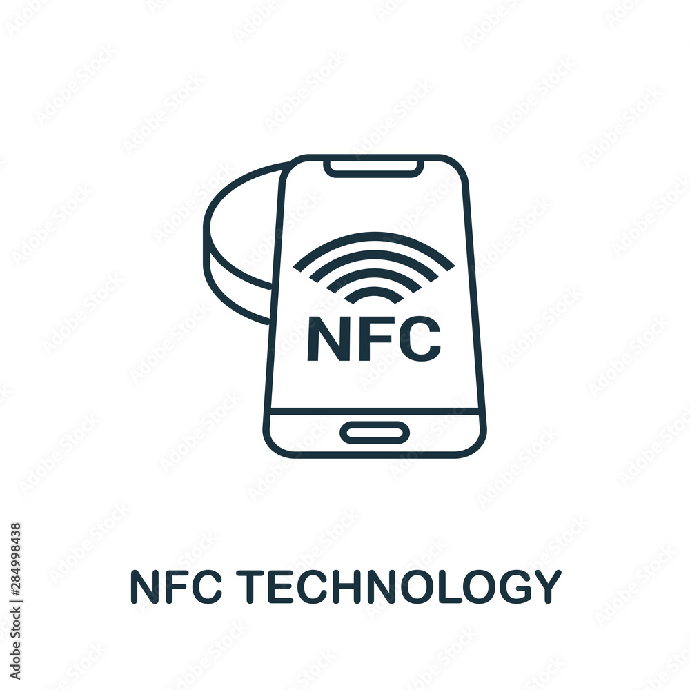 Nfc Technology outline icon. Creative design from smart devices icon ...