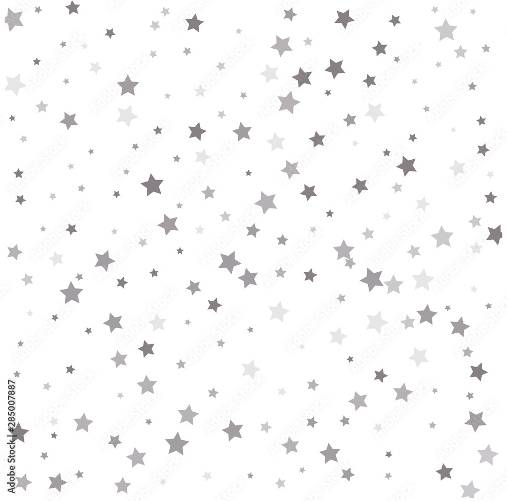 Silver stars on a square background. Christmas stars background vector ...