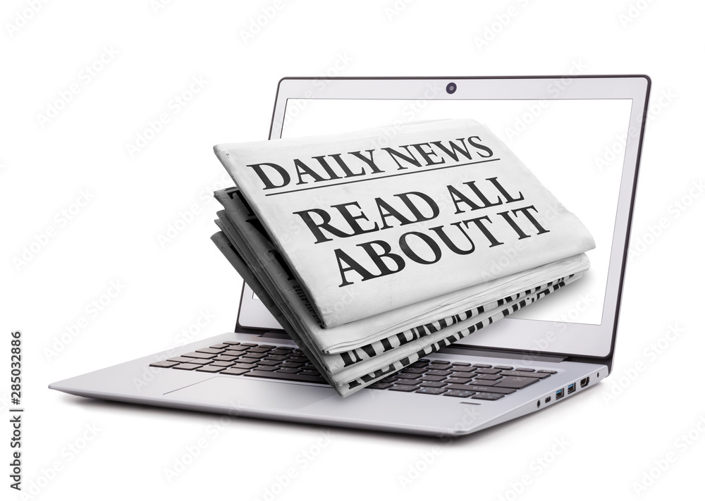 Internet extra extra read all about it daily newspaper headline Stock ...