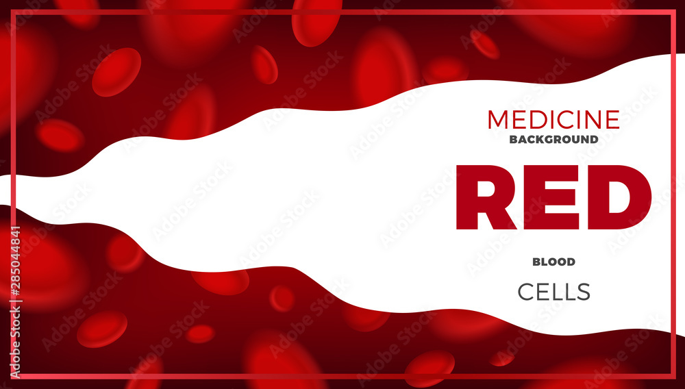 Medical abstract background with red blood cells vector banner design ...