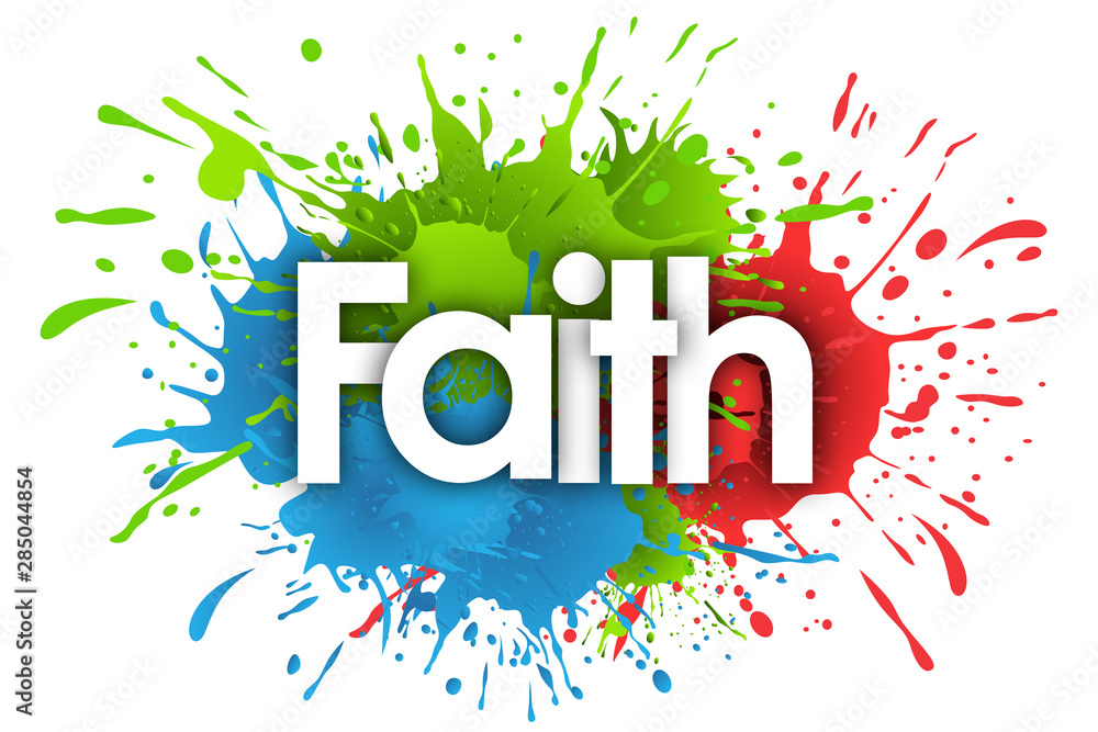 Faith in splash’s background Stock Illustration | Adobe Stock