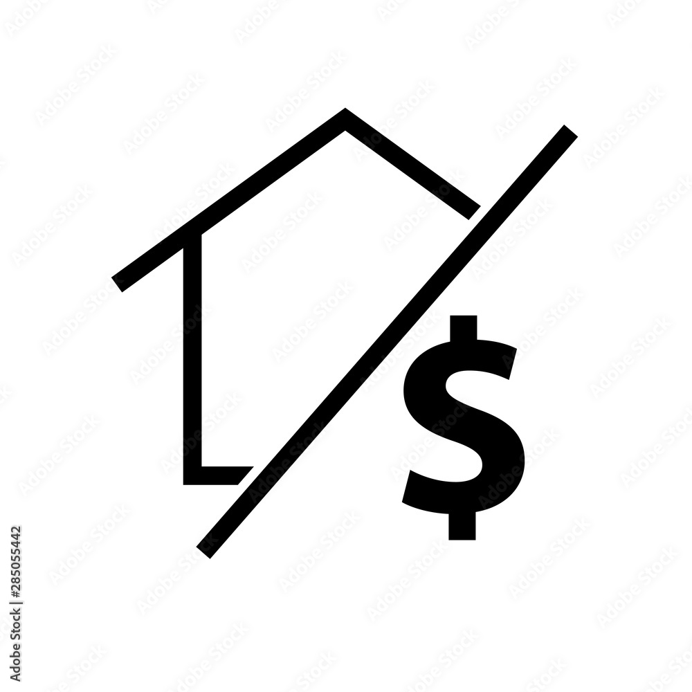 Cost construction black icon. Clipart image isolated on white ...