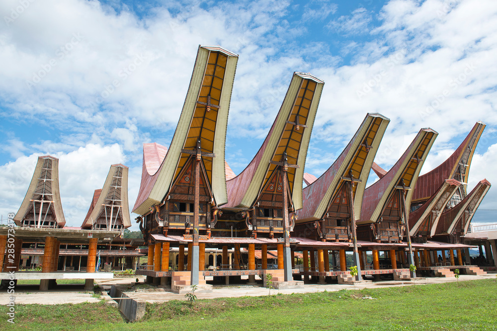 Tongkonan houses, traditional Torajan buildings, Tana Toraja is the ...