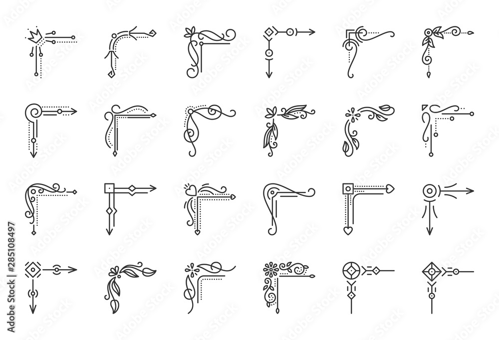 Simple Black Corner Borders