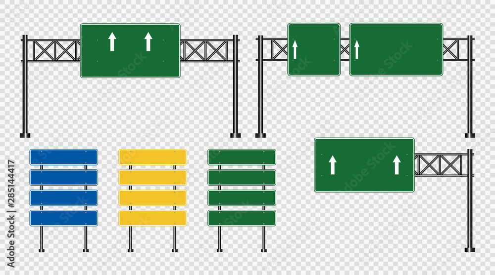Traffic sign,Road board signs isolated on transparent background.Vector ...
