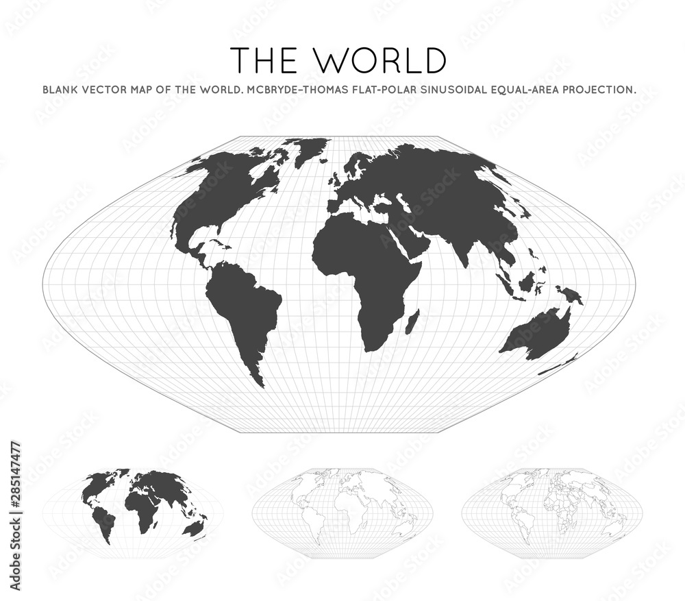 Flat World Map With Longitude And Latitude