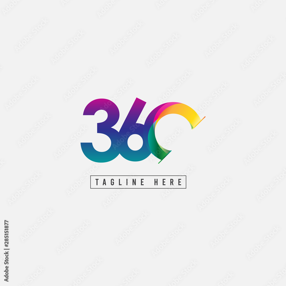360 Logo Vector Template Design Illustration Stock Vector | Adobe Stock