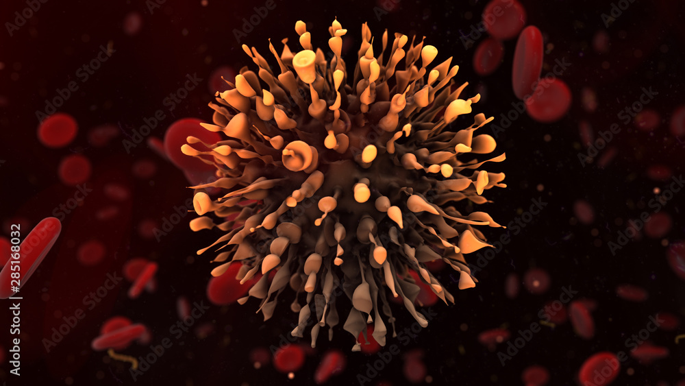 Hepatitis virus causing chronic disease illness - 3D render Stock ...