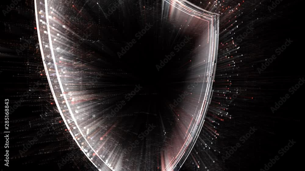 4k Shield protection security data encryption logo tag cloud,binary ...