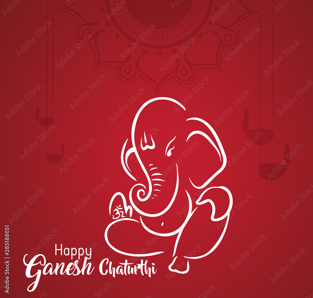 Indian Religious Ganesh Chaturthi festival of India, Lord Ganpati ...