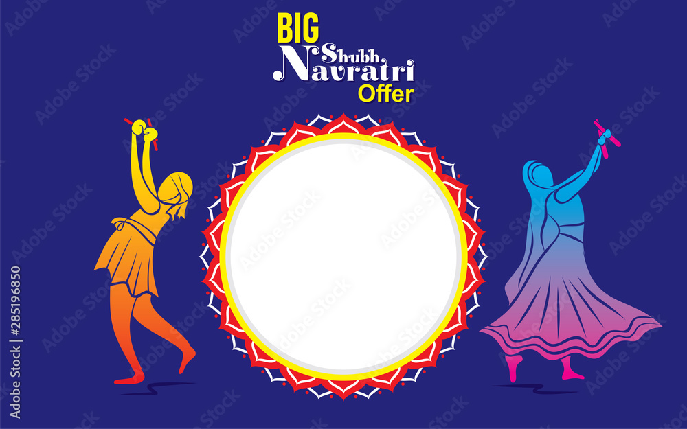 Happy navratri festival banner design Stock Vector | Adobe Stock