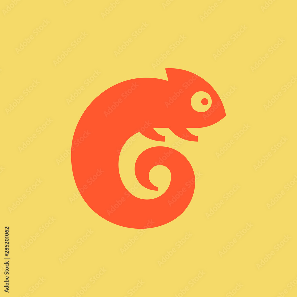 Chameleon Logo. Icon design. Template elements Stock Vector | Adobe Stock